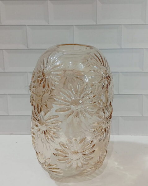 FLORERO VIDRIO FLOR BROWN - Plasticuer